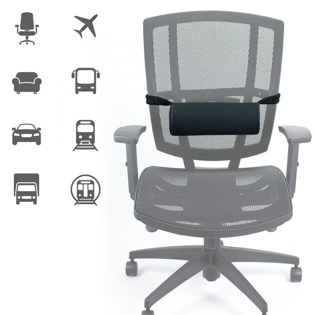 Lumbar Roll for Sitting | Obusforme back support | supporting roll